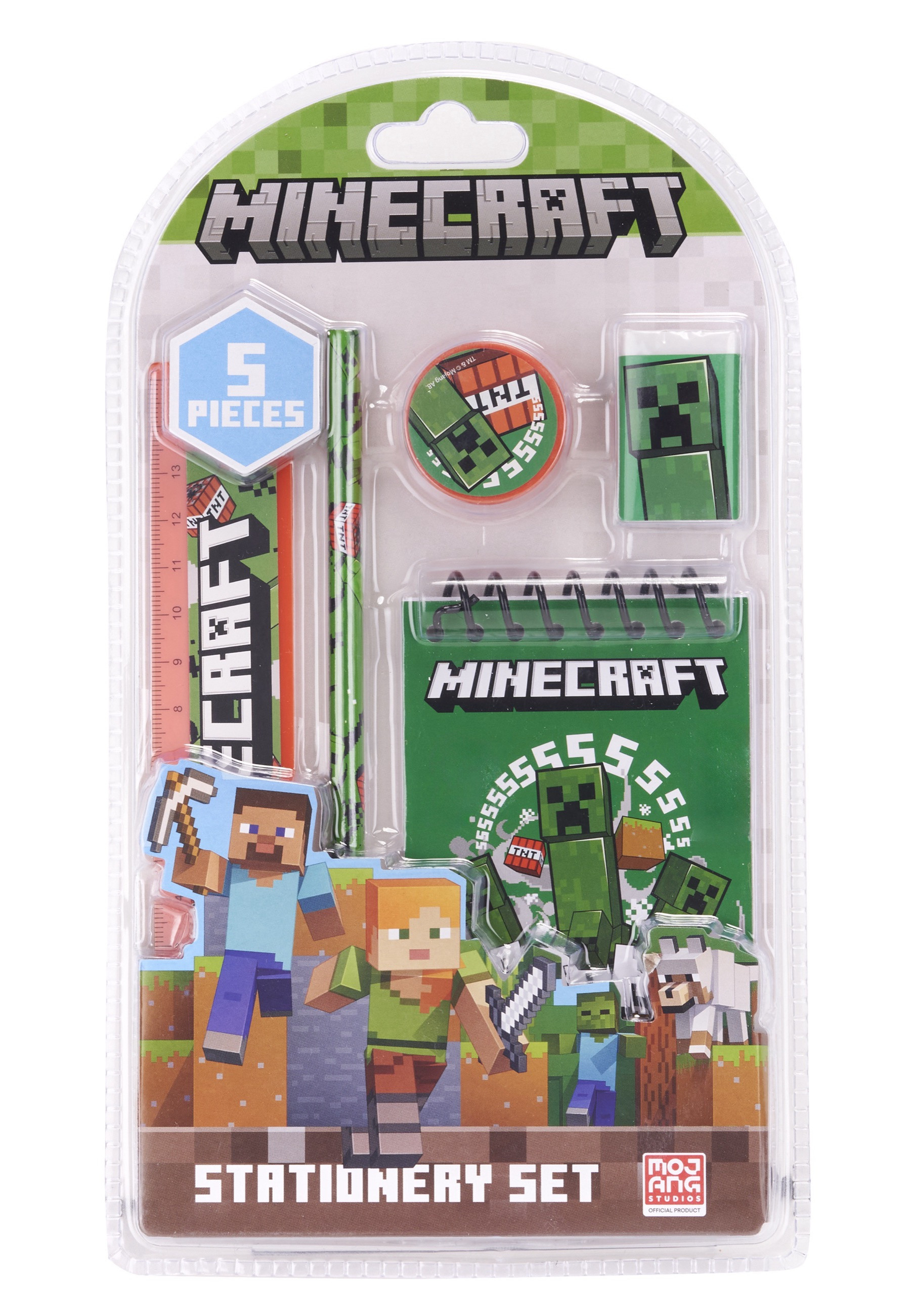 Minecraft 5pc Stationery Set