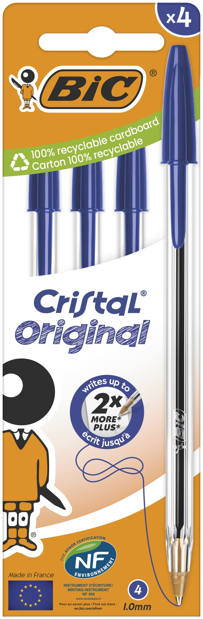 Bic Cristal Pen Original Blue Pack 4 - 2025/26 Club Collection - Catalogue Ranges