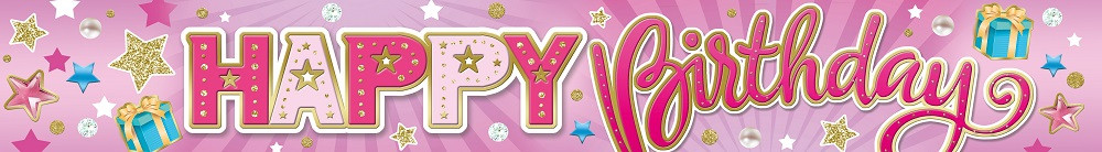 Party Banner 2.7m Happy Birthday Text - 2025/26 Club Collection ...