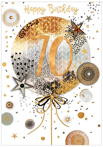 Age 70 Male Isabel's Garden Card SE31566