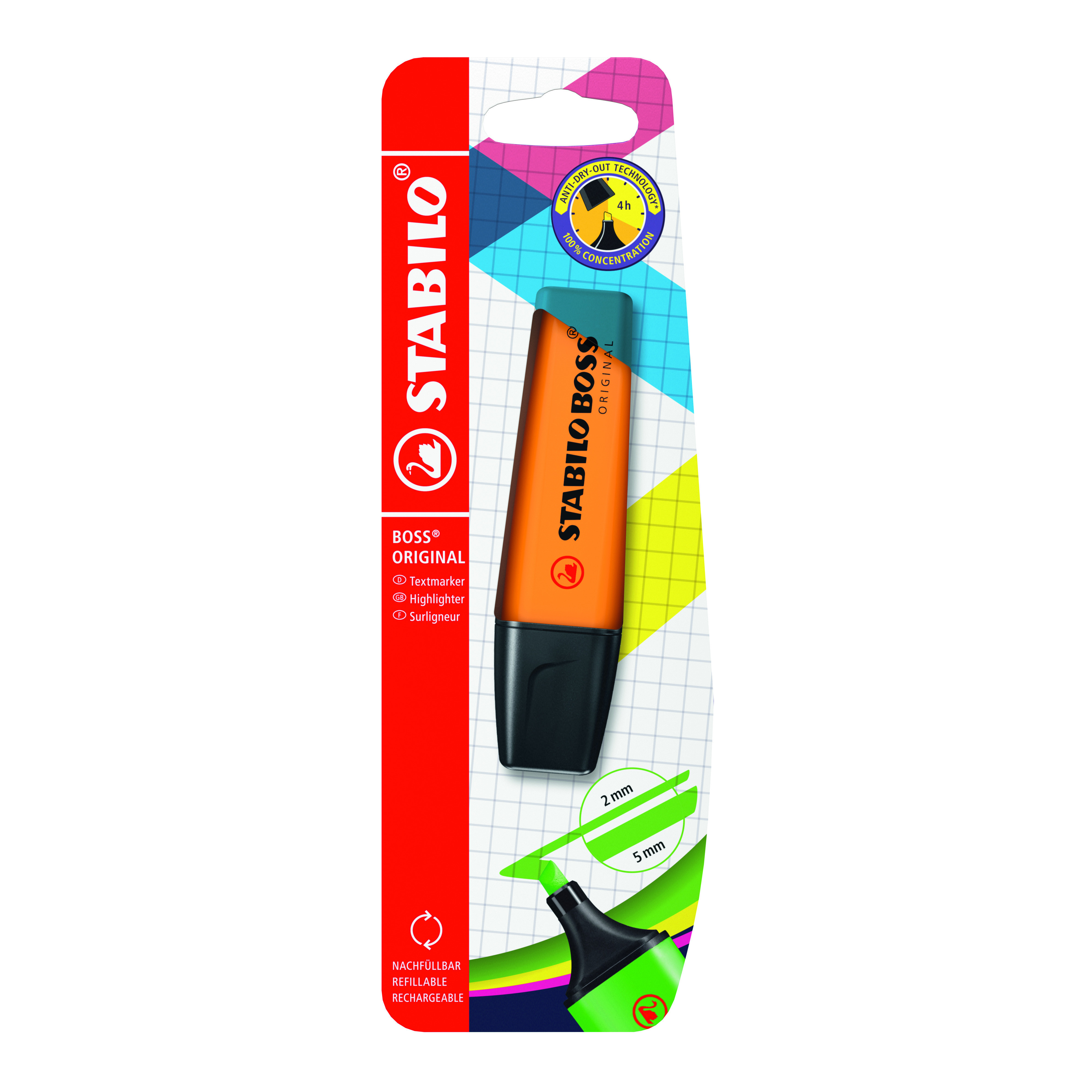 Stabilo Boss Original Highlighter Orange Carded - 2025 Summer Specials ...