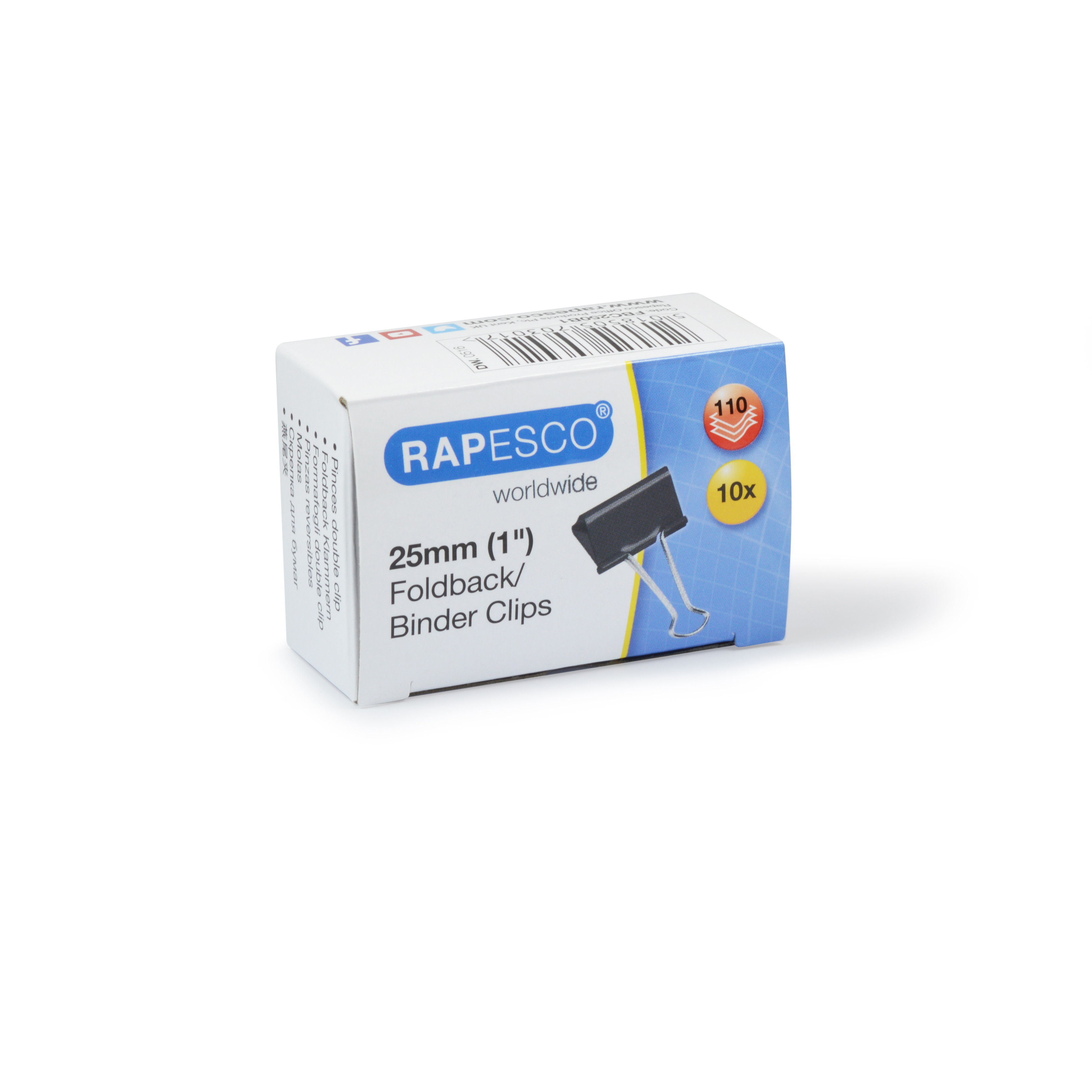 Rapesco Foldback Clips Black 25mm 10's - 2025/26 Club Collection ...