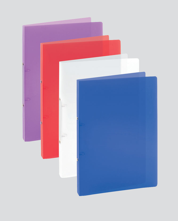 A4 Slim Translucent Ring Binder 15mm Ast