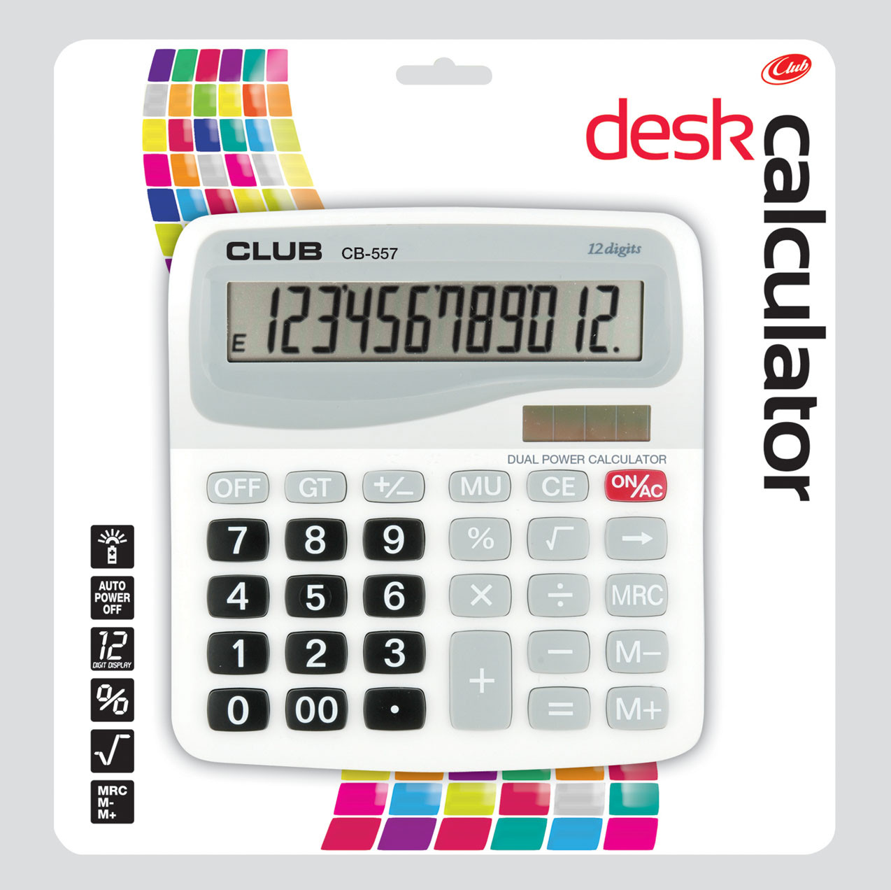 Desk Calculator Dual Power Assorted