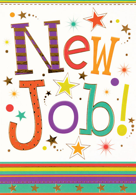 Greetings Cards New Job