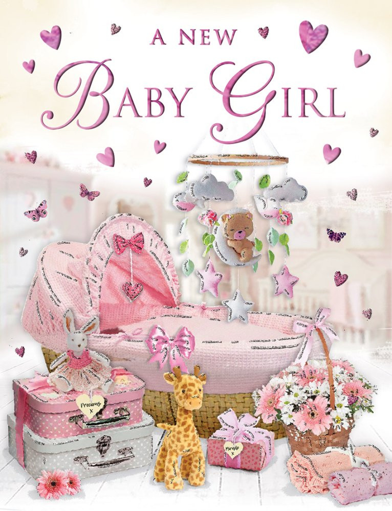 Baby Girl Cot 50 Cards C81091 - Ranges - Everyday Cards