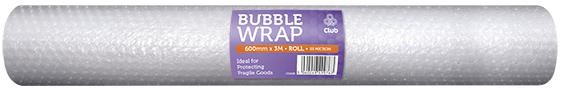 Club Bubble Wrap Rolls 55mic 600mm x 3M