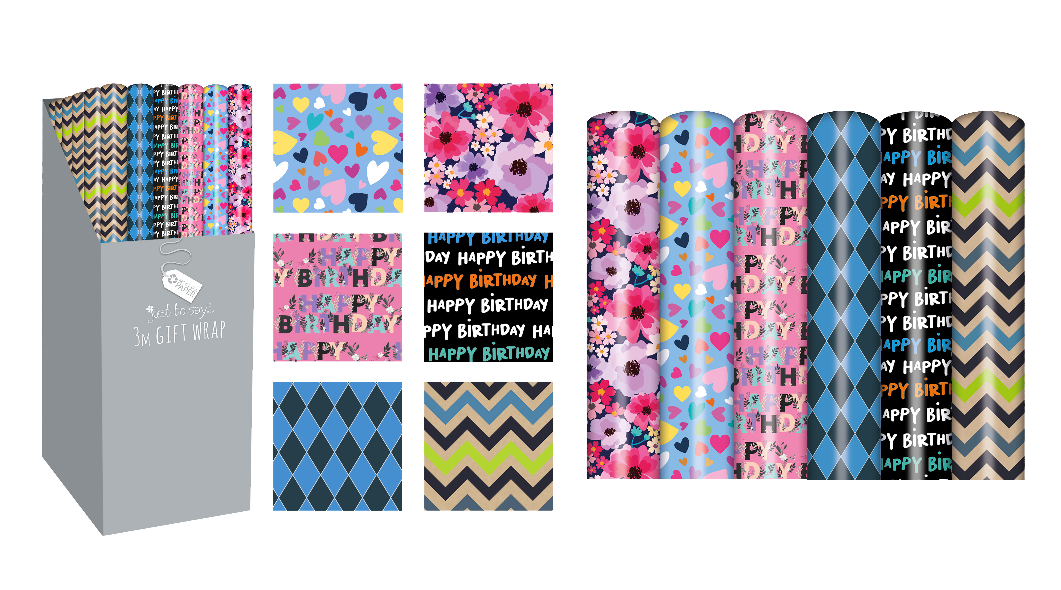 Gift Wrap Rolls 3M Male/Female - Gift Wrap Rolls - Gift Wrap - Gifting