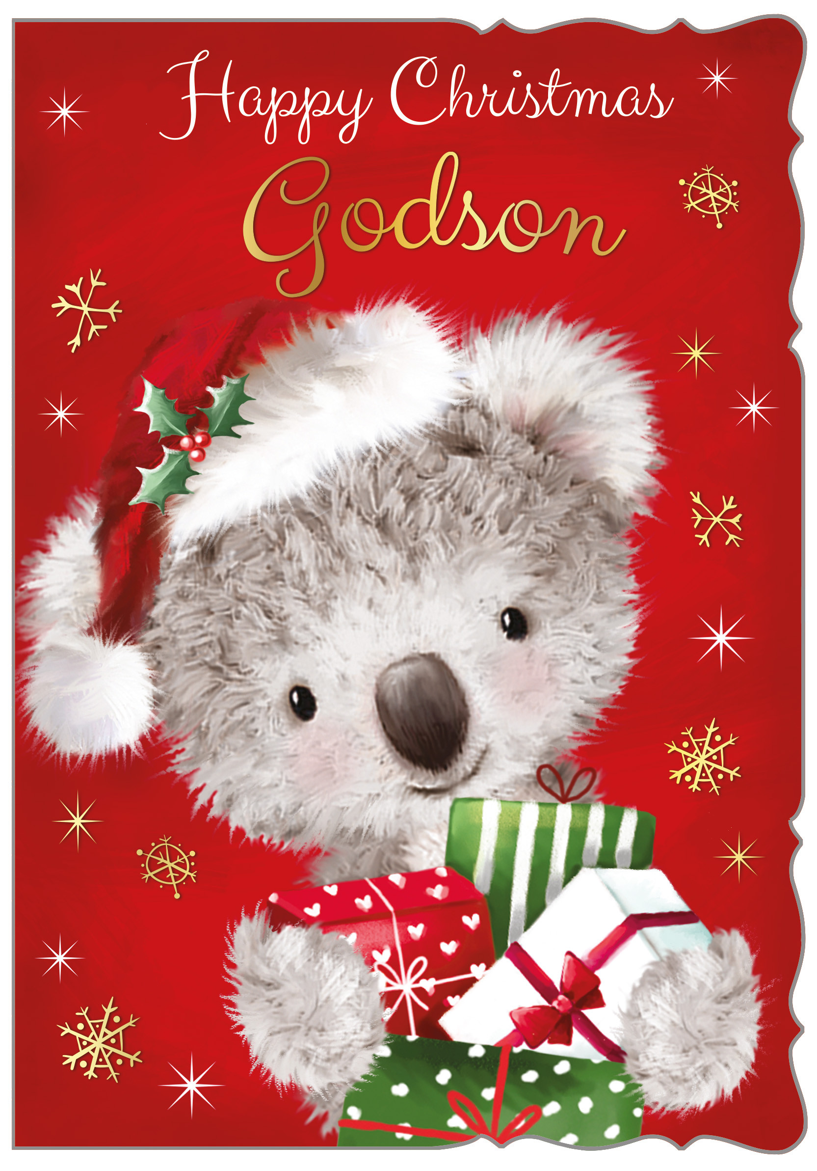 JXC1511 Godson Cute Christmas Card 50 X5033-1 - Christmas