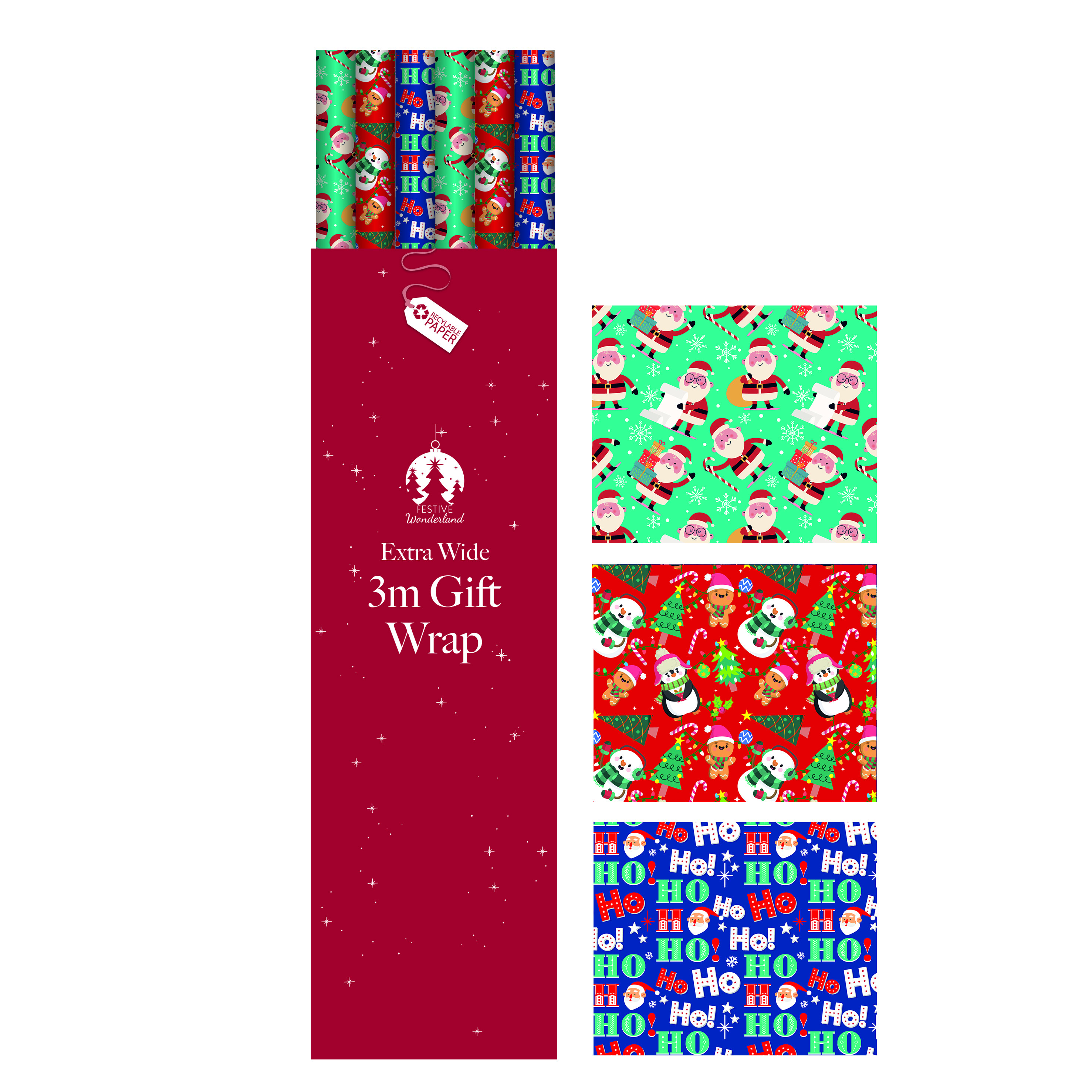 XG1402 3M Extra Wide Roll Wrap Kids Asst - Gift Wrap Rolls - Gift Wrap ...