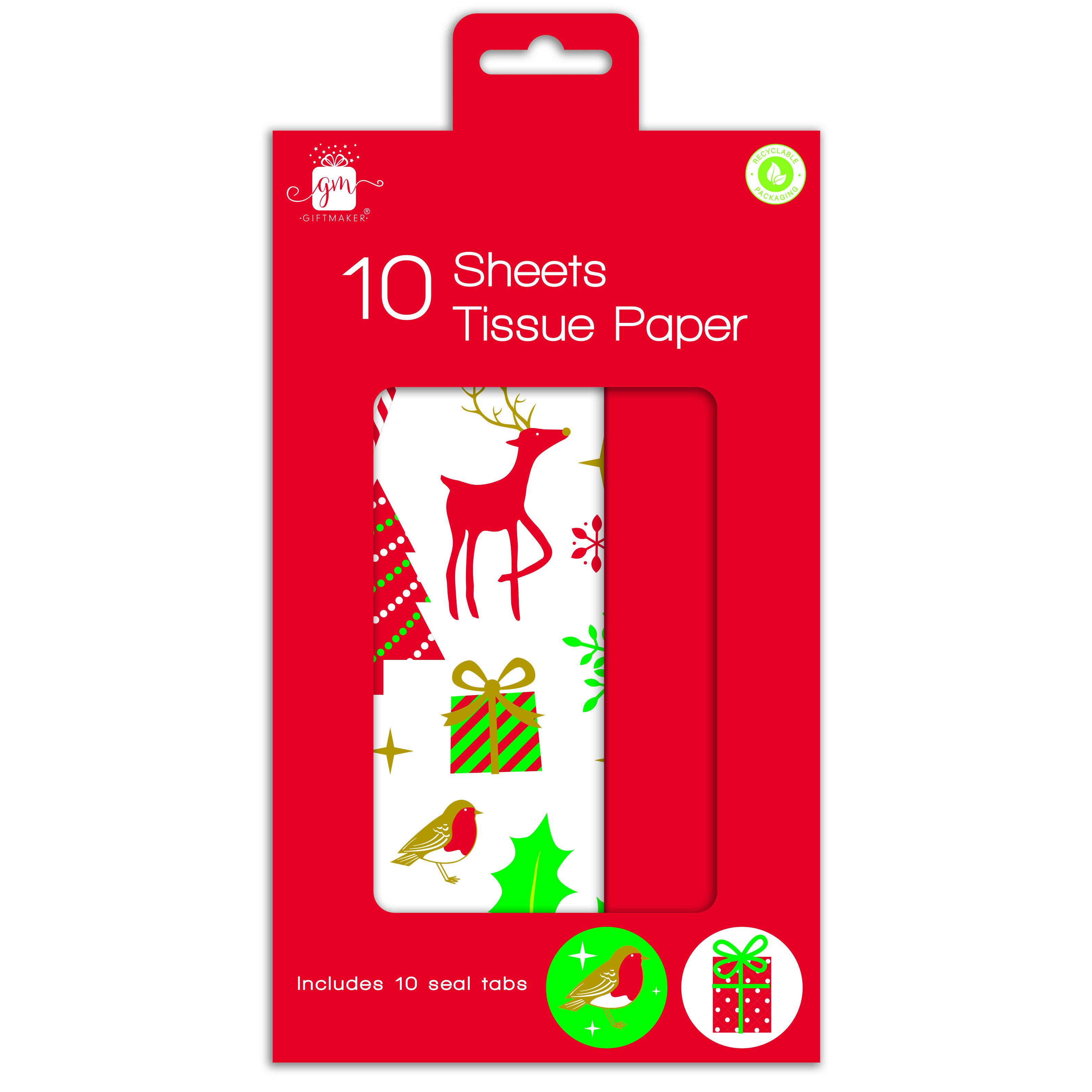XG1004 Tissue Paper Icon/Red 10 Sheets