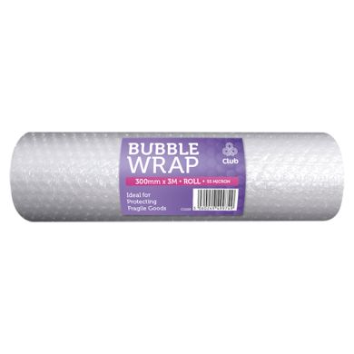 Club Bubble Wrap Rolls 55mic 300mm x 3M