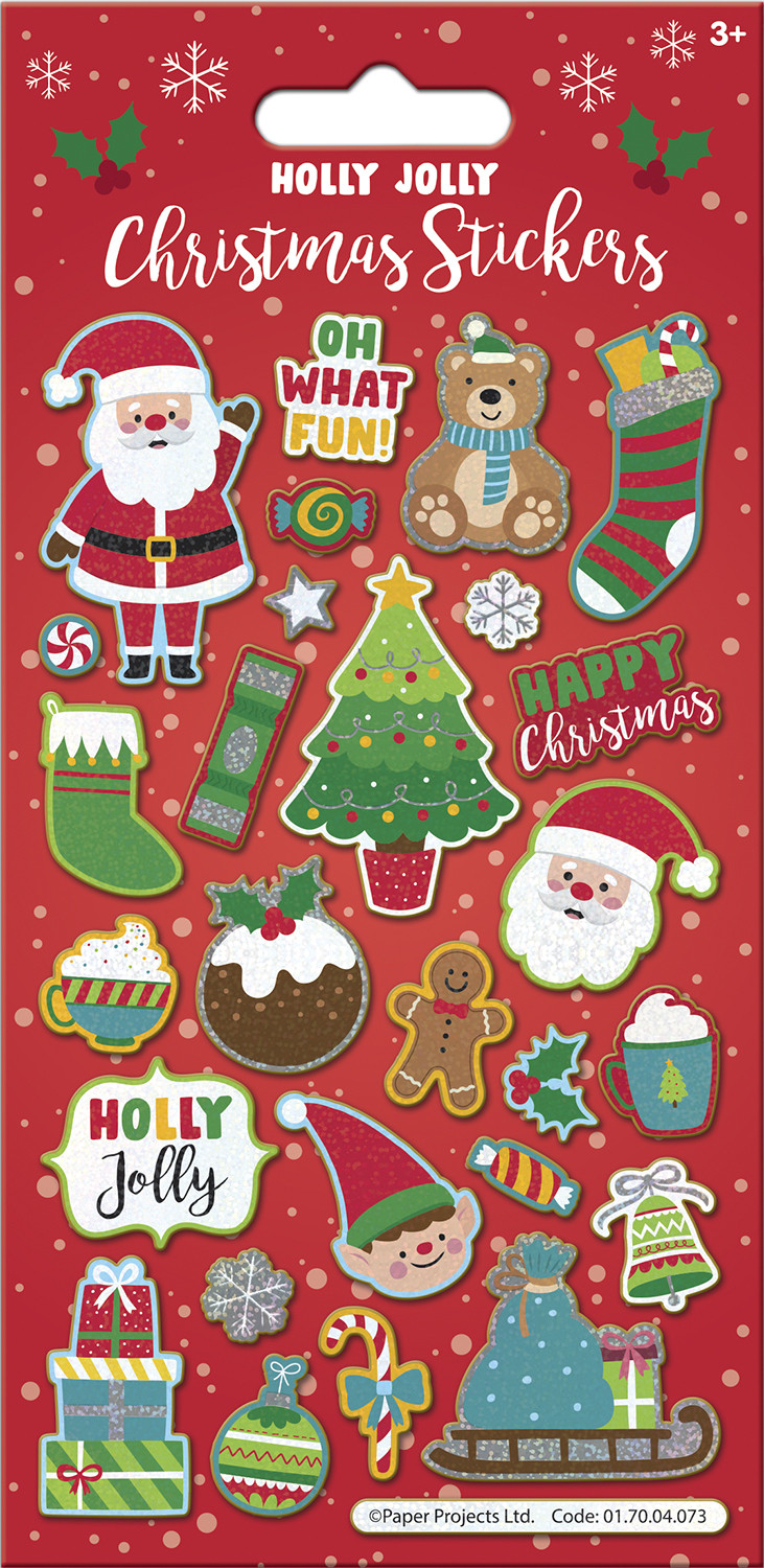 Holly Jolly Sparkle Stickers