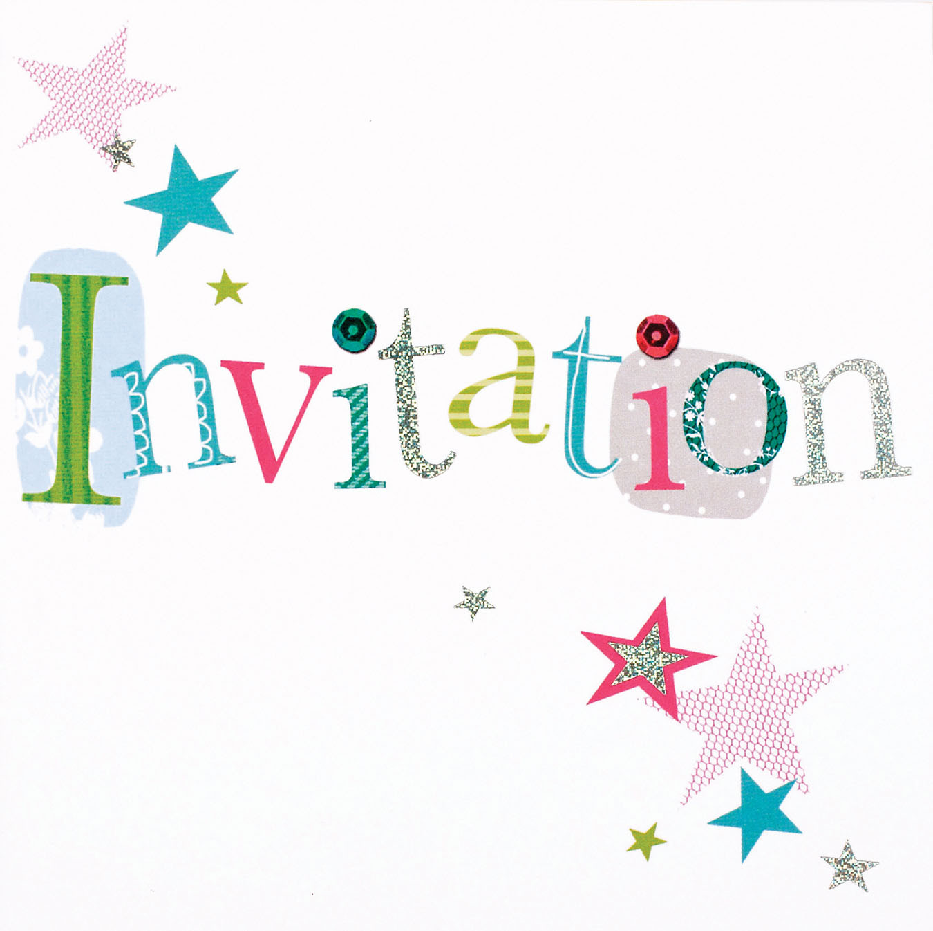 6 Open Invitation Cards Spots - Social Stationery - Stationery