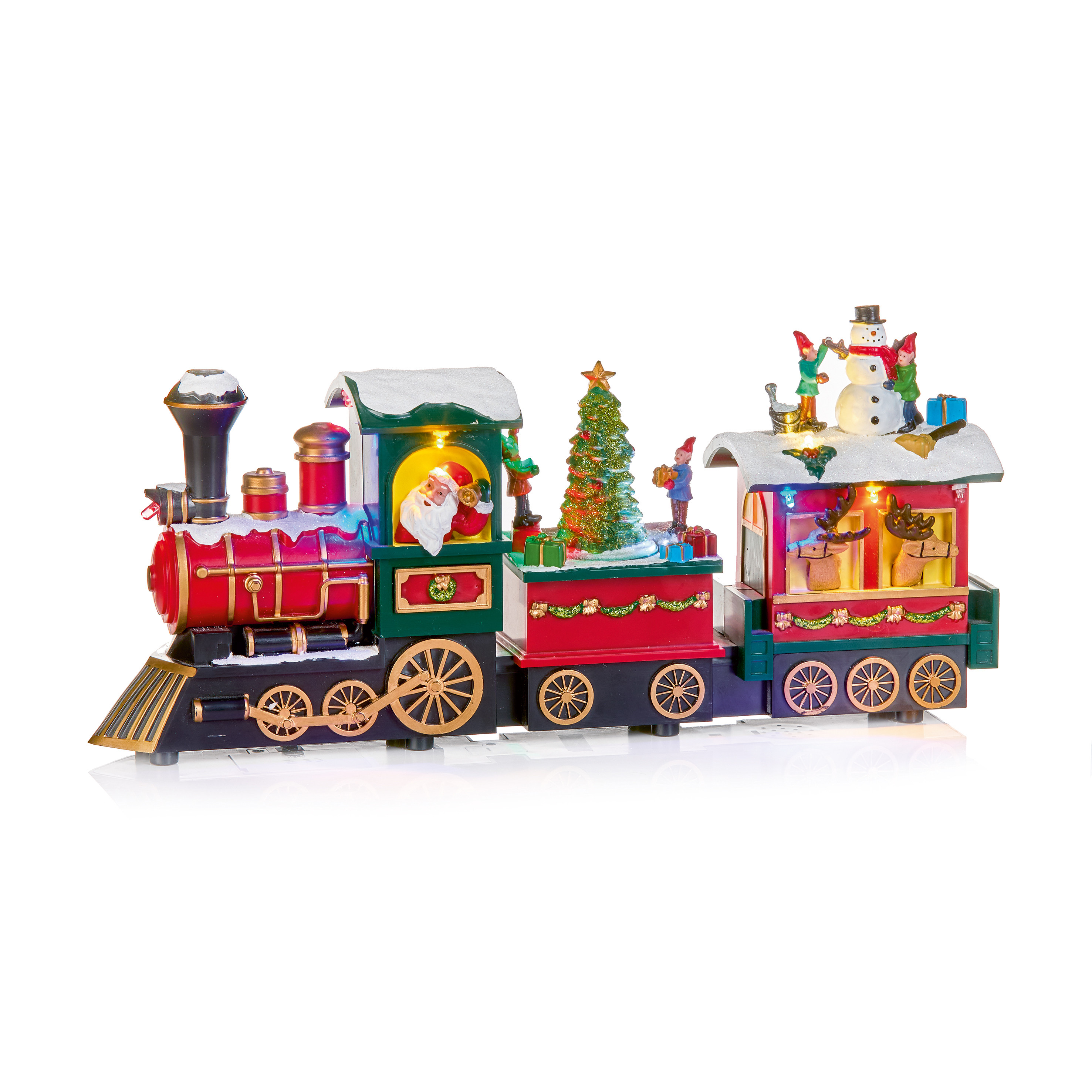 XH4603 Lit Animated Christmas Train 38cm - Lights - Christmas