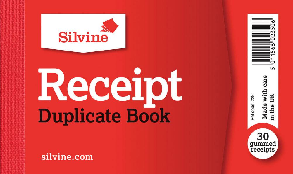 Silvine Duplicate Receipt Book 30pgs silvine-duplicate-receipt-book-30pgs