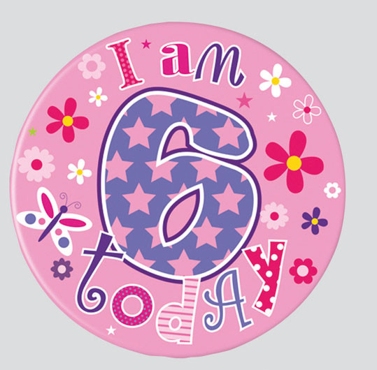 Age 6 Mix 55mm Small Badge