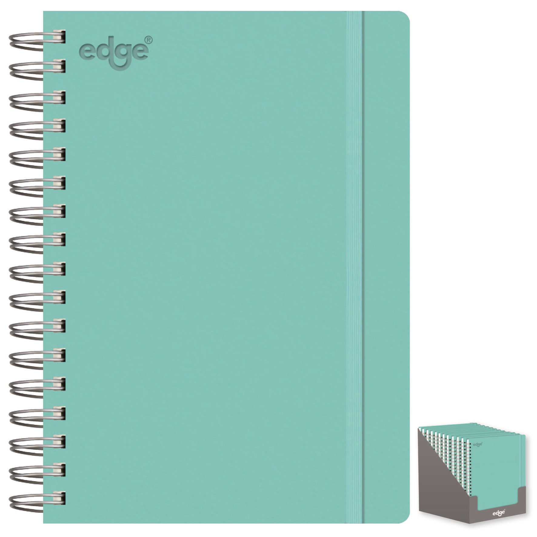 A5 Edge Blue PU Twin Wiro Notebook
