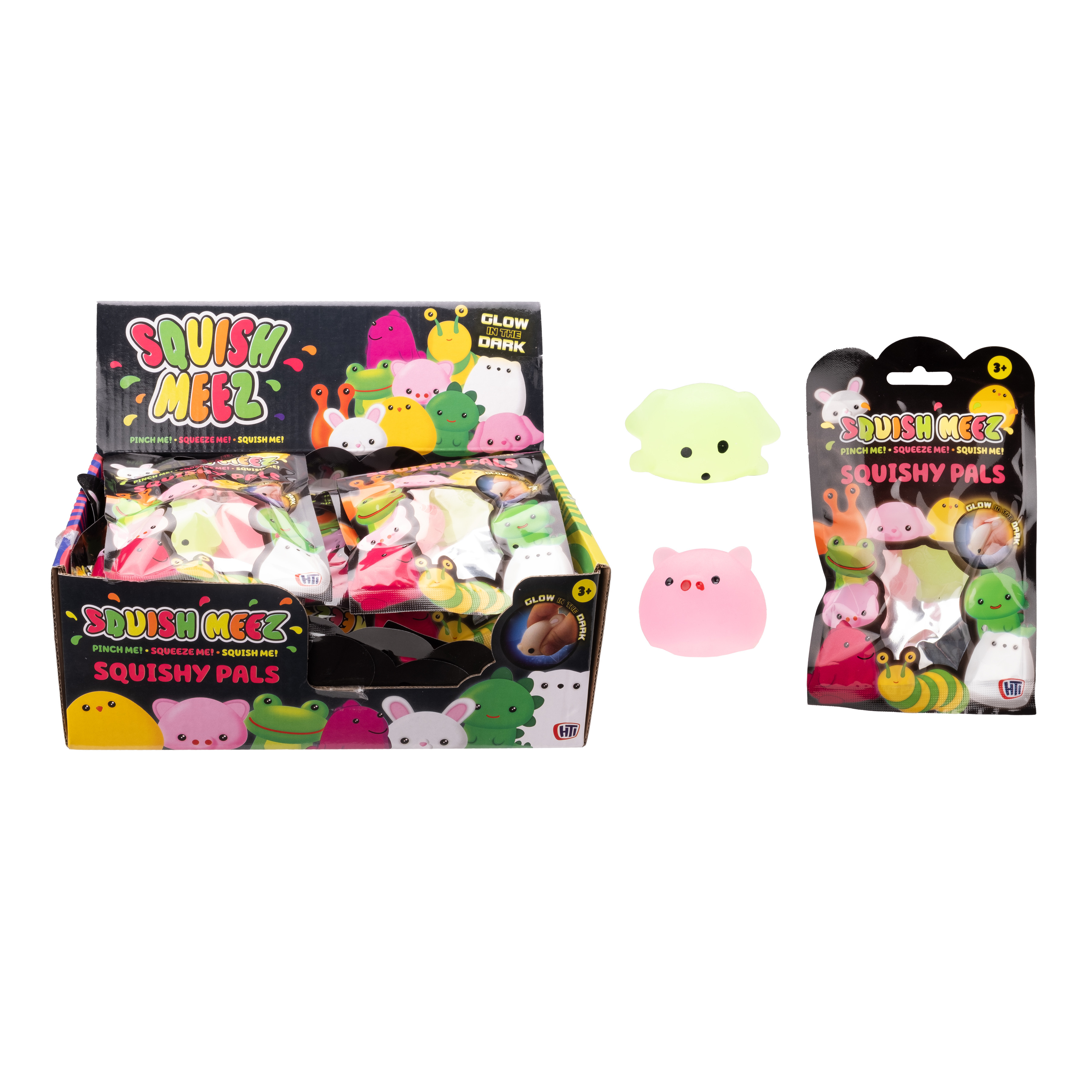 Squish-Meez Squishy Pals Glow In The Dark Assorted